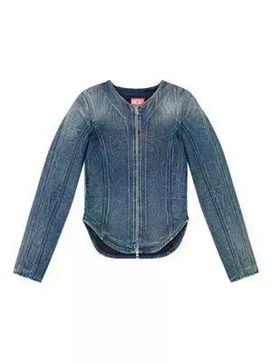 DIESEL® Zip-up Denim Jacket - Blue