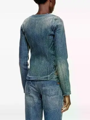 DIESEL® Zip-up Denim Jacket - Blue