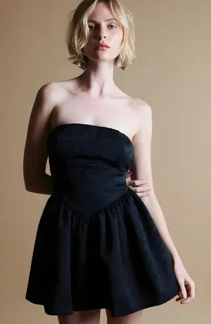 MADELINE MARIE Madeline Marie Roxanne Mini Dress Black