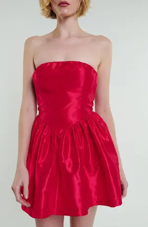 MADELINE MARIE Roxanne Mini Dress - Cherry Red