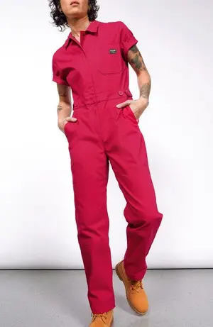 WILDFANG WILDFANG Essential High Waisted Coverall Berry
