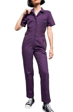 WILDFANG Essential High Waisted Coverall - Plum