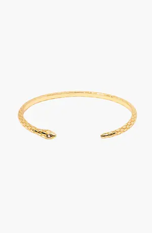 LITTLE SKY STONE Snake Cuff Bracelet - Gold