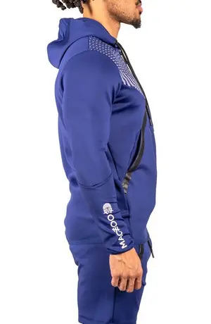 MACEOO Shield Zip Hoodie - Blue