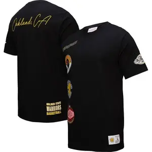 Mitchell & Ness Golden State Warriors Out Collection Vintage Premium T-shirt - Black