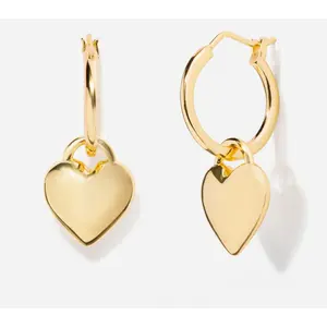 LITTLE SKY STONE Freya Puffed Heart Drop Earrings