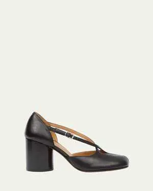 MAISON MARGIELA Tabi Strappy Block-heel Pumps - Black