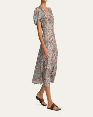 Hannah Artwear Olivia Printed Midi Shirtdress