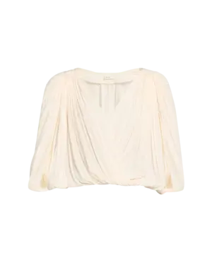 A.L.C. A.L.C. Vivian Draped Cape-Sleeve Top - Chalk
