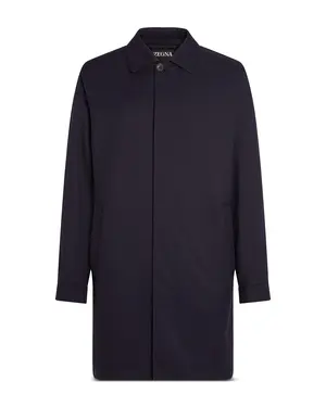 Zegna Motorin Raincoat - Navy Blue