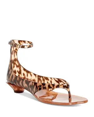 Chloé Chloe Jelly Sandals With Shell Heel Black Brown