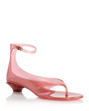 Chloé Chloe Jelly Sandals With Shell Heel Candy Pink