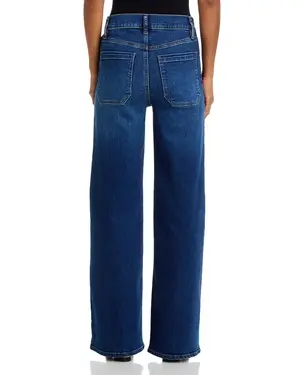 FRAME Le Slim Palazzo Modernist Pocket Jeans - Savior