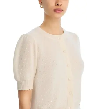 FRAME The Cashmere Pointelle Cardigan