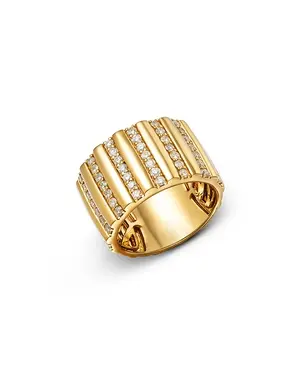 Bloomingdale'S Diamond Multirow Wide Statement Ring - Gold