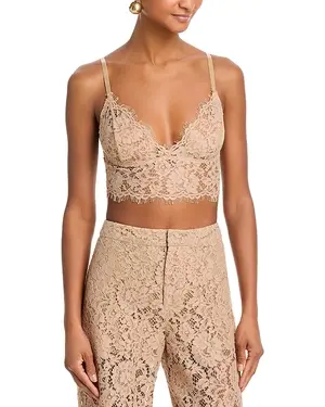 L'Agence Aislin Lace Bralette Top - Cappuccino