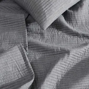 Calvin Klein Mini Channel Stitch Solid 3 Piece Quilt Set, King
