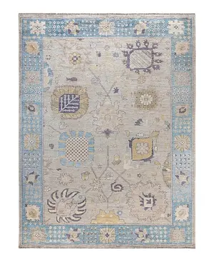 Bloomingdale'S Colorful Oushak M1945 Area Rug, 9' X 11'7 - Light/grey