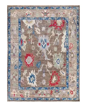 Bloomingdale'S Colorful Oushak M1945 Area Rug, 9' X 11'11 - Brown