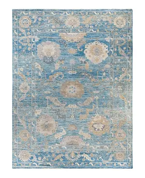 Bloomingdale'S Colorful Oushak M1945 Area Rug, 9' X 11'10 - Light/blue