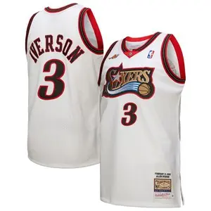 Mitchell & Ness Allen Iverson Philadelphia 76ers 2000 Nba All-star Game Authentic Jersey By - White