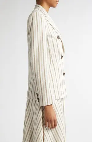 Max Mara Pensile Striped Jersey Jacket - Sand