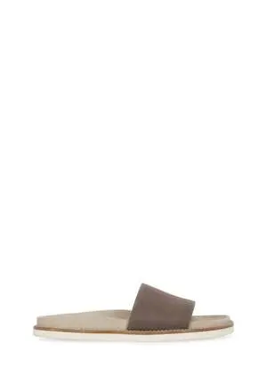Brunello Cucinelli Brunello Cucinelli Leather Slippers - Brown