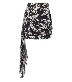 Elisabetta Franchi Draped Floral Skirt