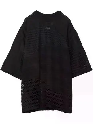 YOSHIOKUBO Wave Various Lace T-shirt - Black