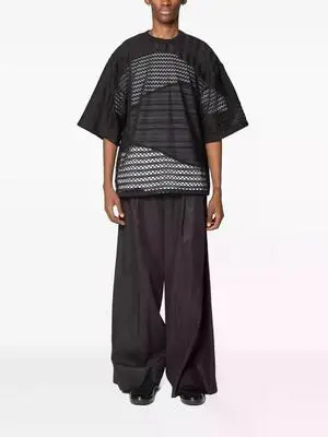 YOSHIOKUBO Wave Various Lace T-shirt - Black