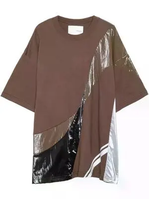 YOSHIOKUBO Coating River T-shirt - Brown