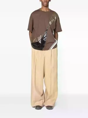 YOSHIOKUBO Coating River T-shirt - Brown