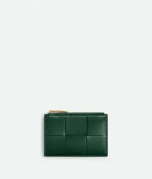 BOTTEGA  VENETA Cassette Zipped Card Case - Emerald Green