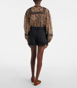 FRAME Frayed Denim Shorts - Black