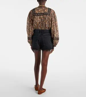 FRAME Frayed Denim Shorts - Black