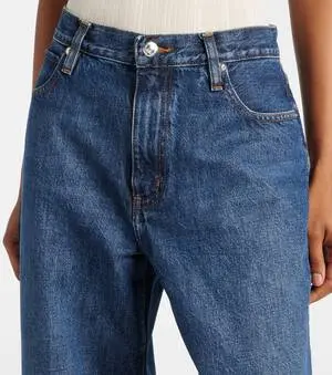 FRAME The Candle High-rise Wide-leg Jeans - Blue