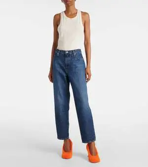 FRAME The Candle High-rise Wide-leg Jeans - Blue
