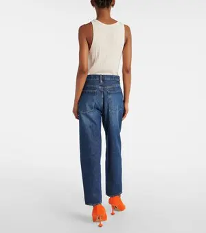 FRAME The Candle High-rise Wide-leg Jeans - Blue