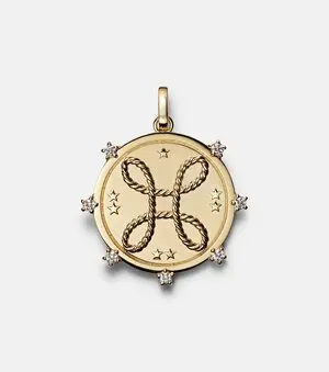 FOUNDRAE Love 18kt Pendant With Diamonds - Gold