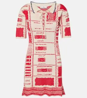VIVIENNE WESTWOOD Checked Hemp And Cotton Minidress