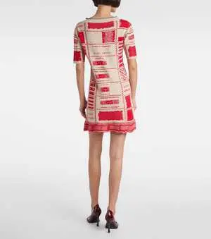 VIVIENNE WESTWOOD Checked Hemp And Cotton Minidress