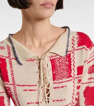 VIVIENNE WESTWOOD Checked Hemp And Cotton Minidress