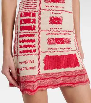 VIVIENNE WESTWOOD Checked Hemp And Cotton Minidress