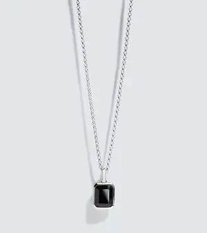 Mateo Sterling Pendant Necklace With Onyx