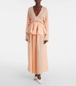 Alaïa Peplum Maxi Dress