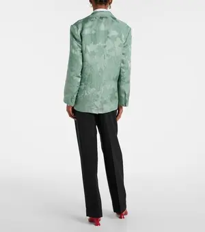 Dries Van Noten Linen-blend Jacquard Blazer