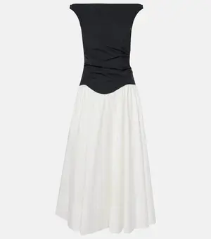 Simkhai Cersei Cotton Poplin Midi Dress - Black
