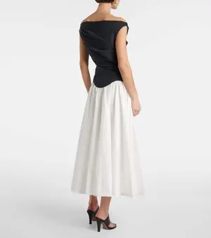 Simkhai Cersei Cotton Poplin Midi Dress - Black