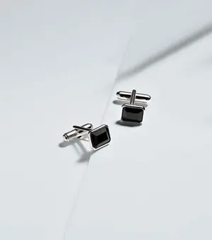 Mateo Sterling Cufflinks With Onyx