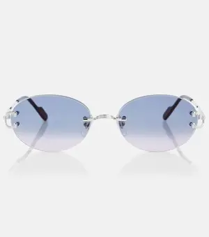 CARTIER Classic C De Oval Sunglasses - Blue